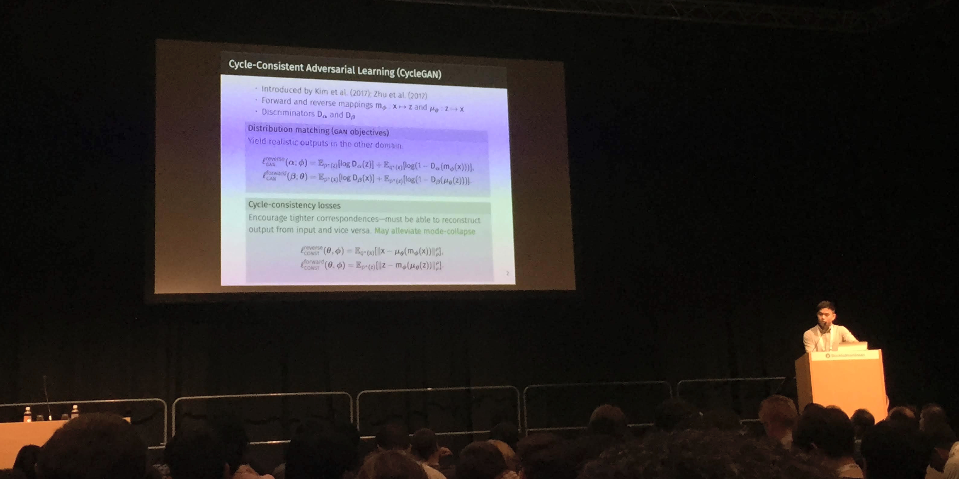 Contributed Talk: Cycle-Consistent Adversarial Learning as Approximate ... Contributed Talk: Cycle-Consistent Adversarial Learning as Approximate ...